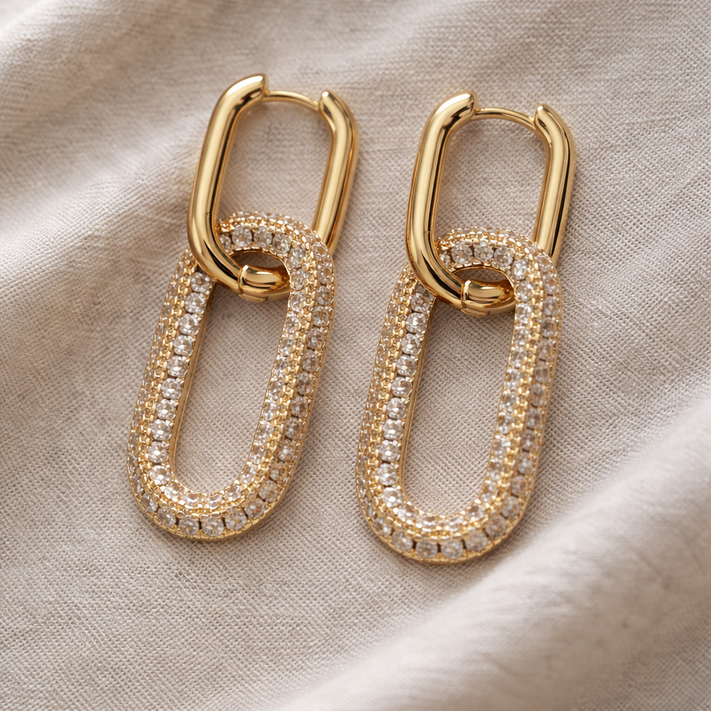 Nova Link Luxe Drop Earrings – House of June